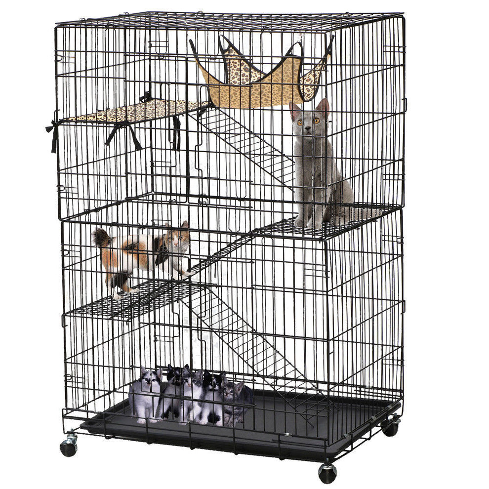 Four Storey Wire Cat Enclosure – Pepperwood Pets