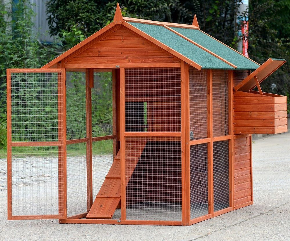 Two Storey Chicken Coop with Large Run – Pepperwood Pets