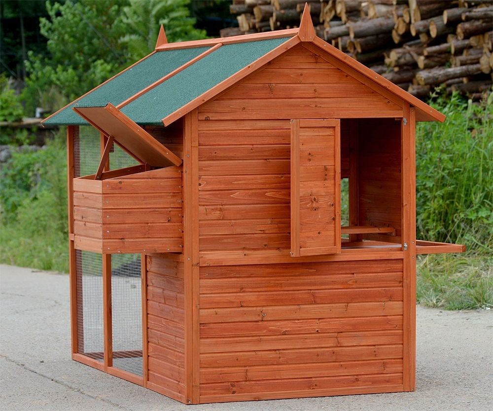Two Storey Chicken Coop with Large Run – Pepperwood Pets