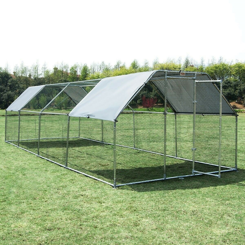 Walk In Chicken Pen | Chicken Pens | 7.6m x 2.8m Flat Roof Run ...